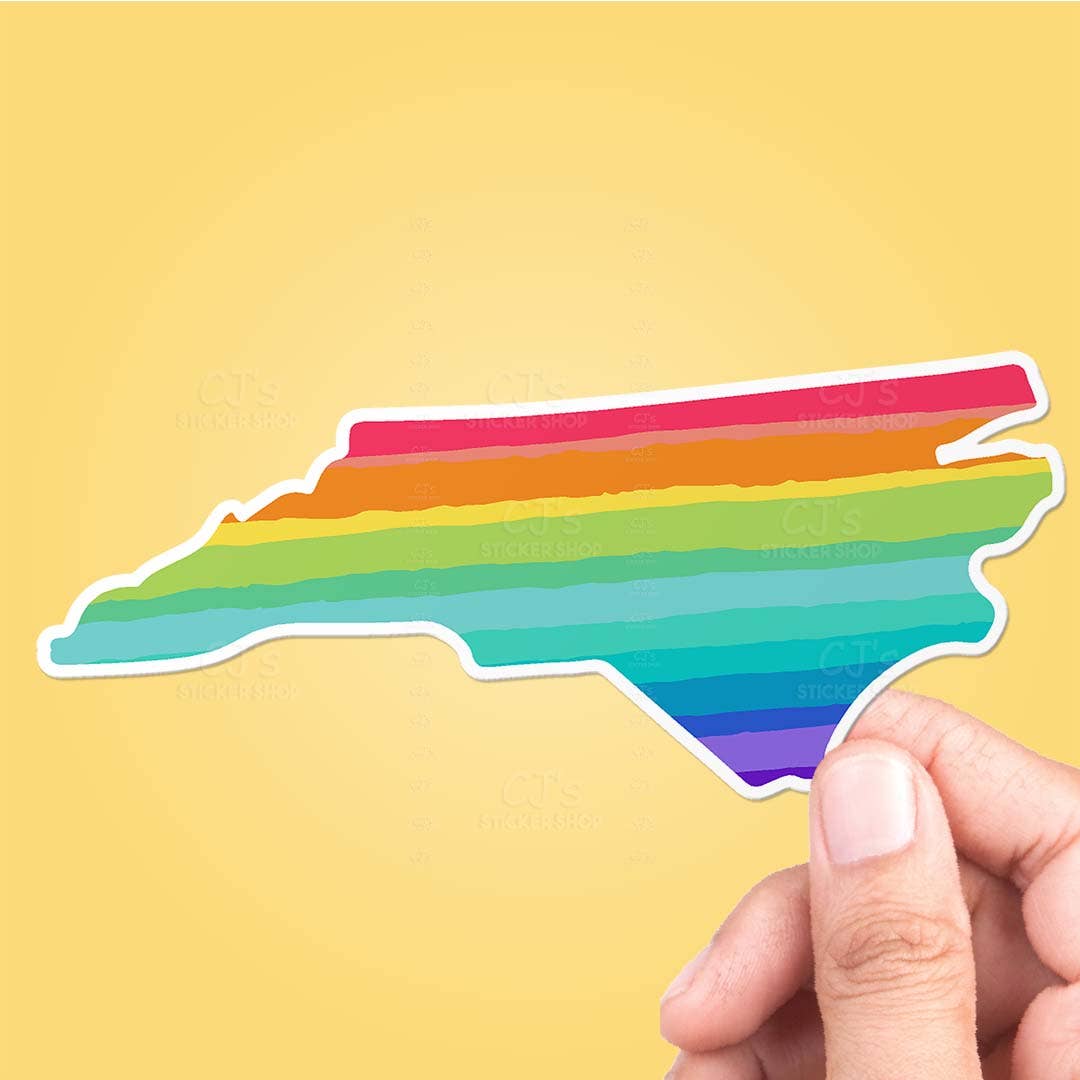 NC Rainbow State Sticker – Against The Grain Shoppe